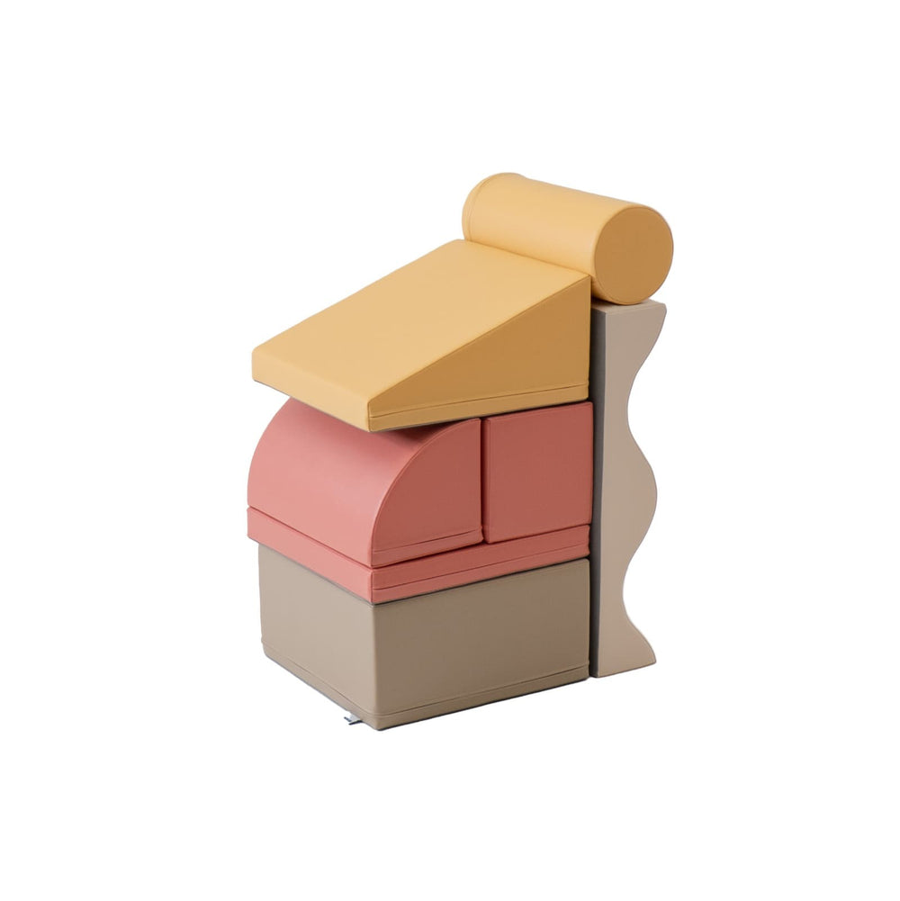 Soft play blocks 7pcs IGLU - Pastel pink