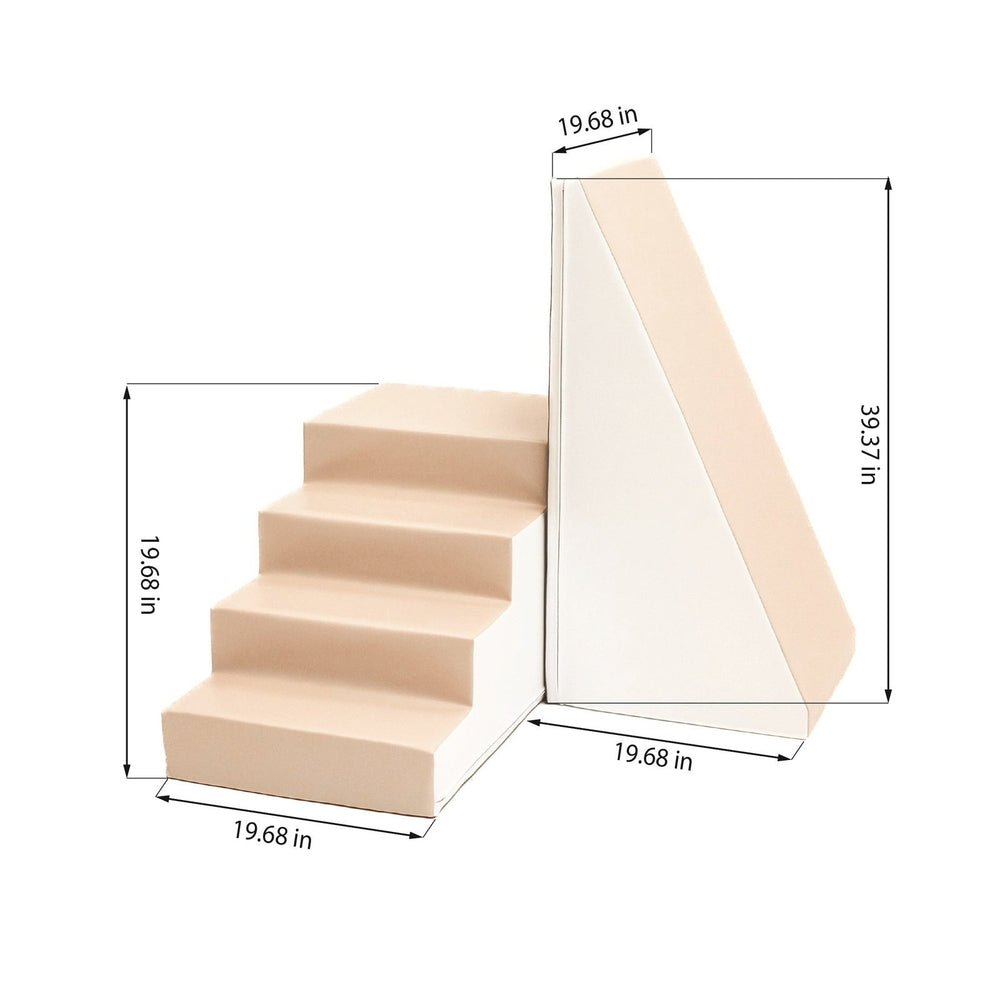 Soft step and slide set IGLU - White/Beige